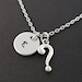 Question Mark Necklace - Question Pendant - Personalized Necklace ...