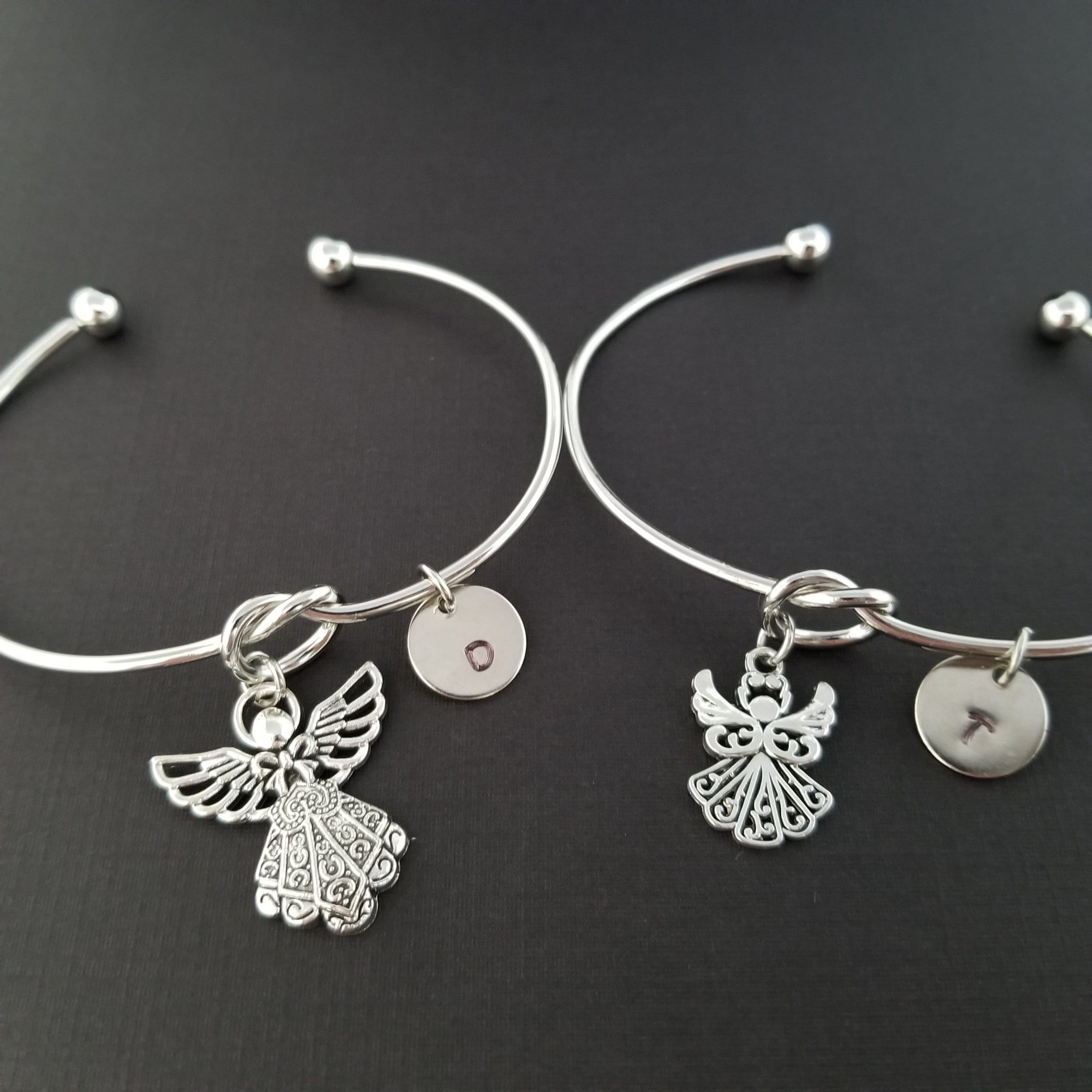 Two Angel Knot Bangles Angel Bangle Expandable Bangle | Etsy