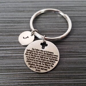 Lord's Prayer Keychain - Our Father Who Art in Heaven Keychain - Custom ...
