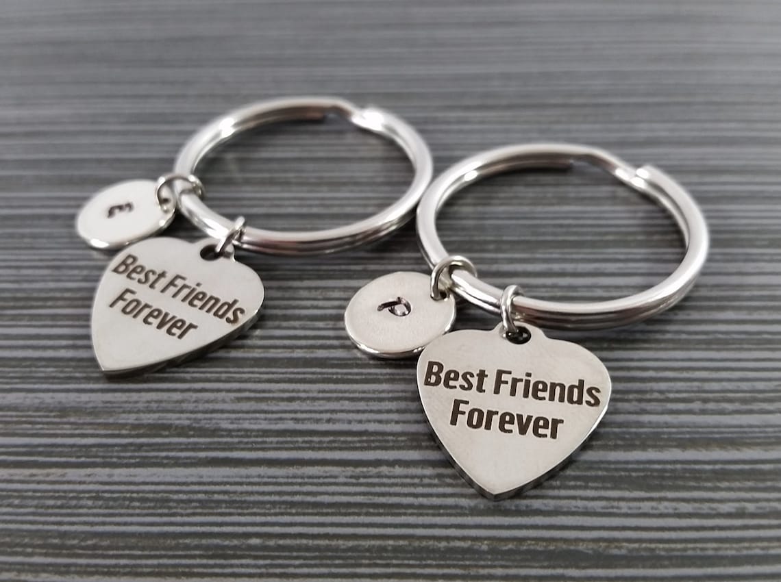Two Best Friends Forever Keychains Best Friend Key Chains - Etsy