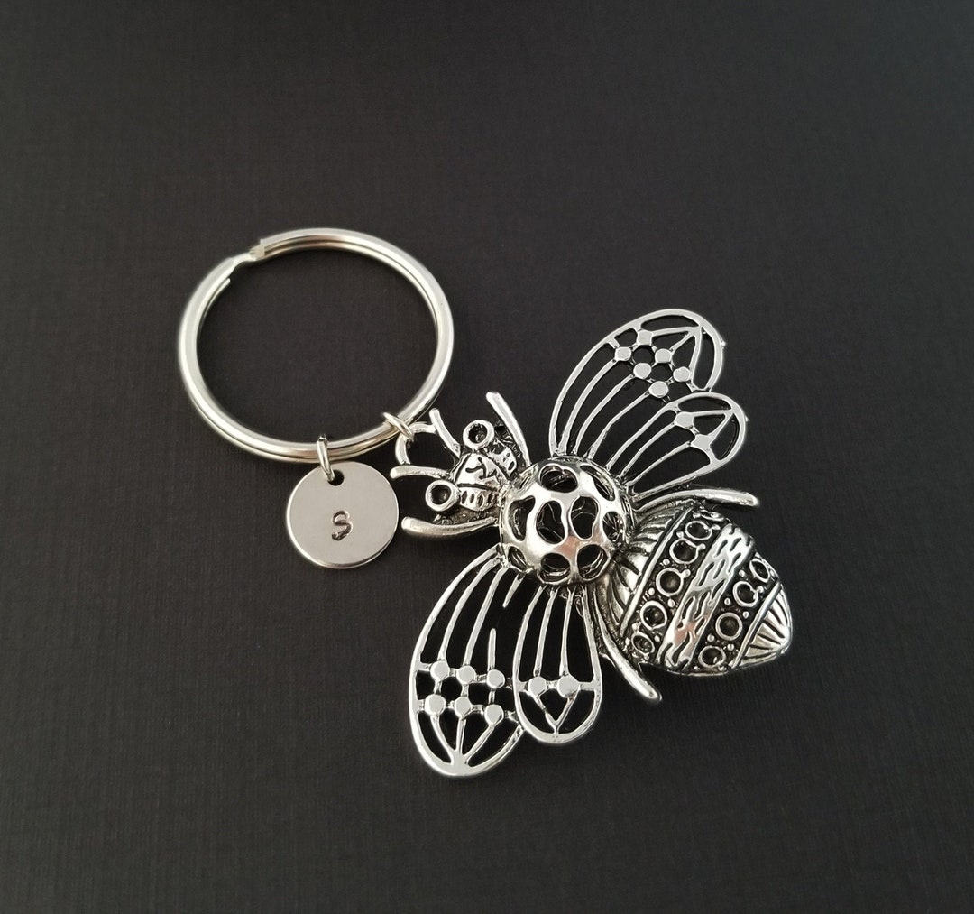Large Queen Bee Keychain - Custom Gift - Honeybee Keychain - Gift for ...