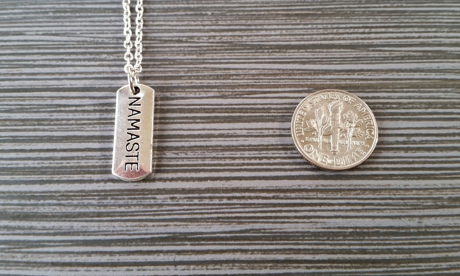 Silver Namaste Necklace - Inspirational Jewelry - Personalized Necklace ...