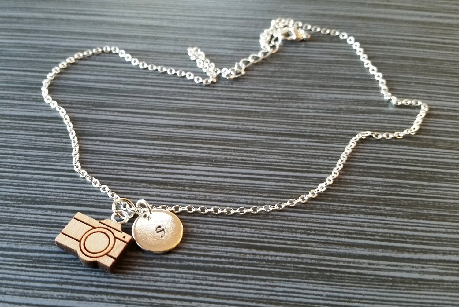 Wooden Camera Necklace Wood Camera Charm Necklace | Etsy