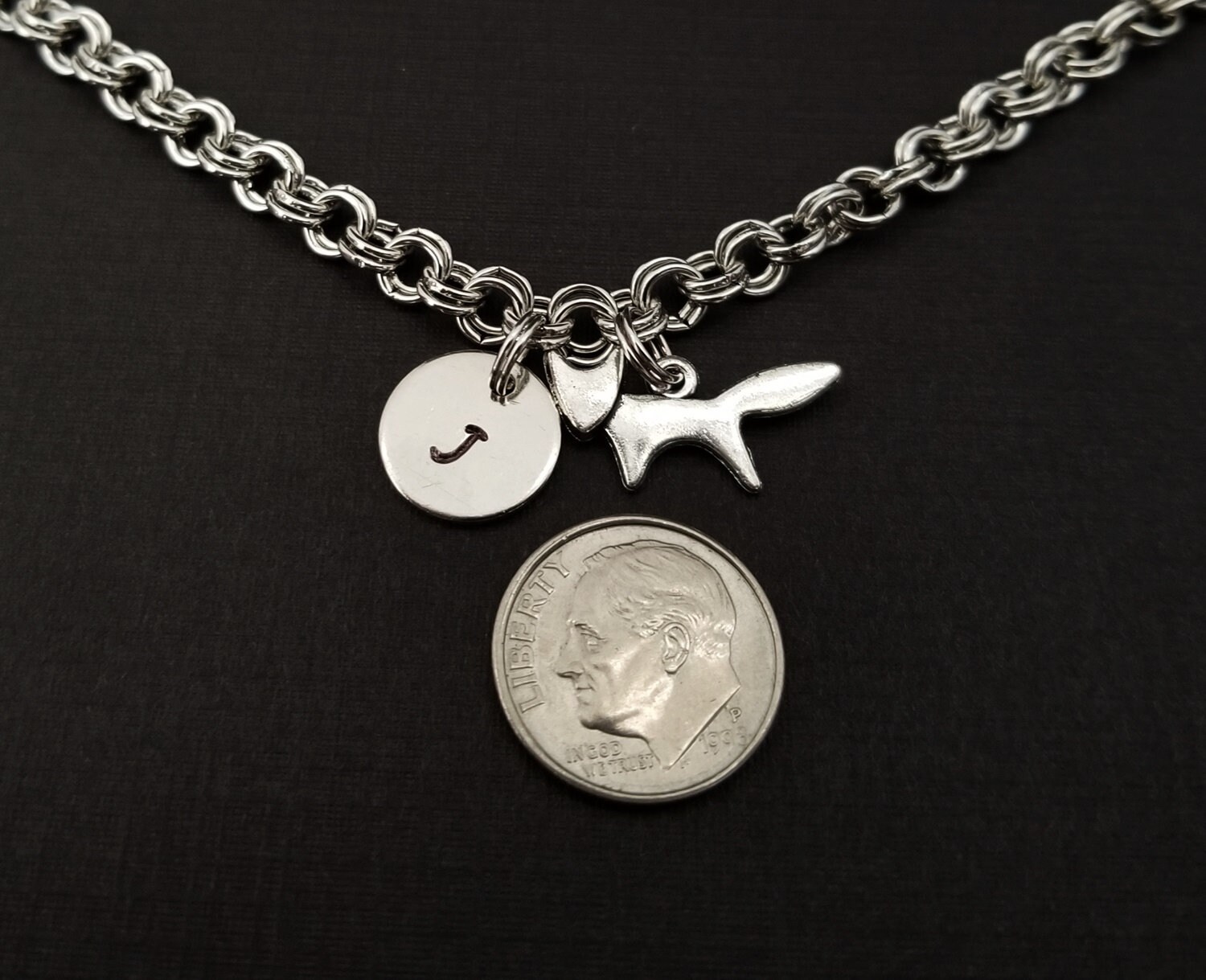 Fox Jewelry - Small Fox Charm Bracelet - Initial Bracelet - Charm ...