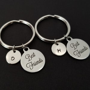 Two Best Friends Keychains Best Friends Key Chains Gift for Sister ...