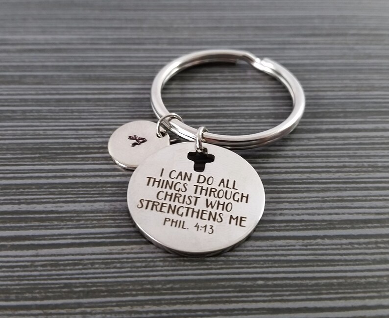 Philippians 4 13 Phil 4 13 Keychain Custom Gift I Can Do - Etsy