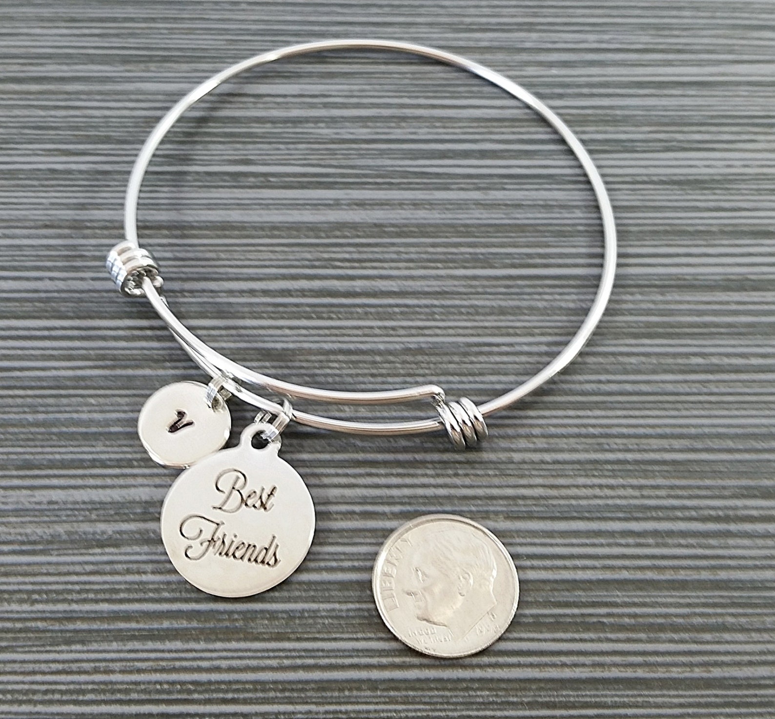 Best Friends Bangle Best Friend Charm Bracelet Expandable - Etsy