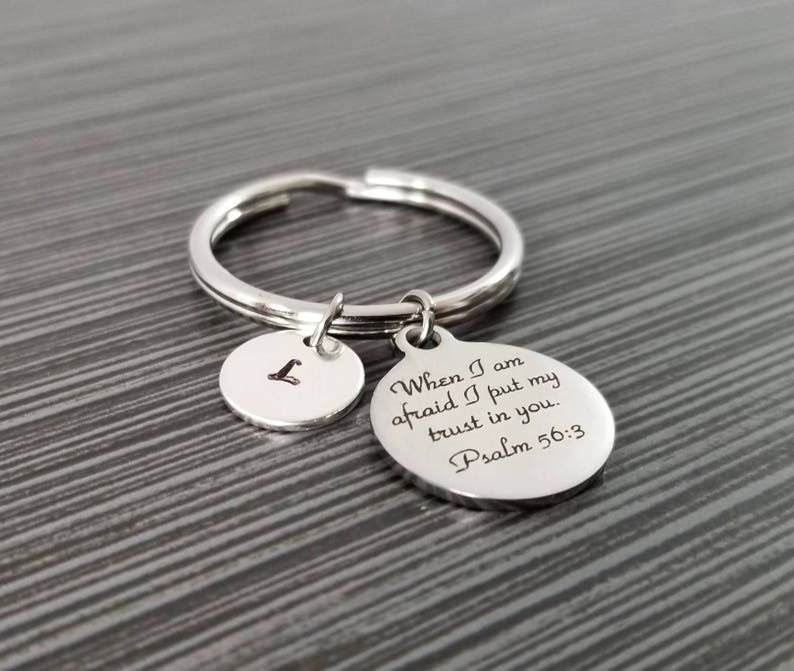 Custom Keychain Bible Verse Keychain Custom Gift Psalm - Etsy
