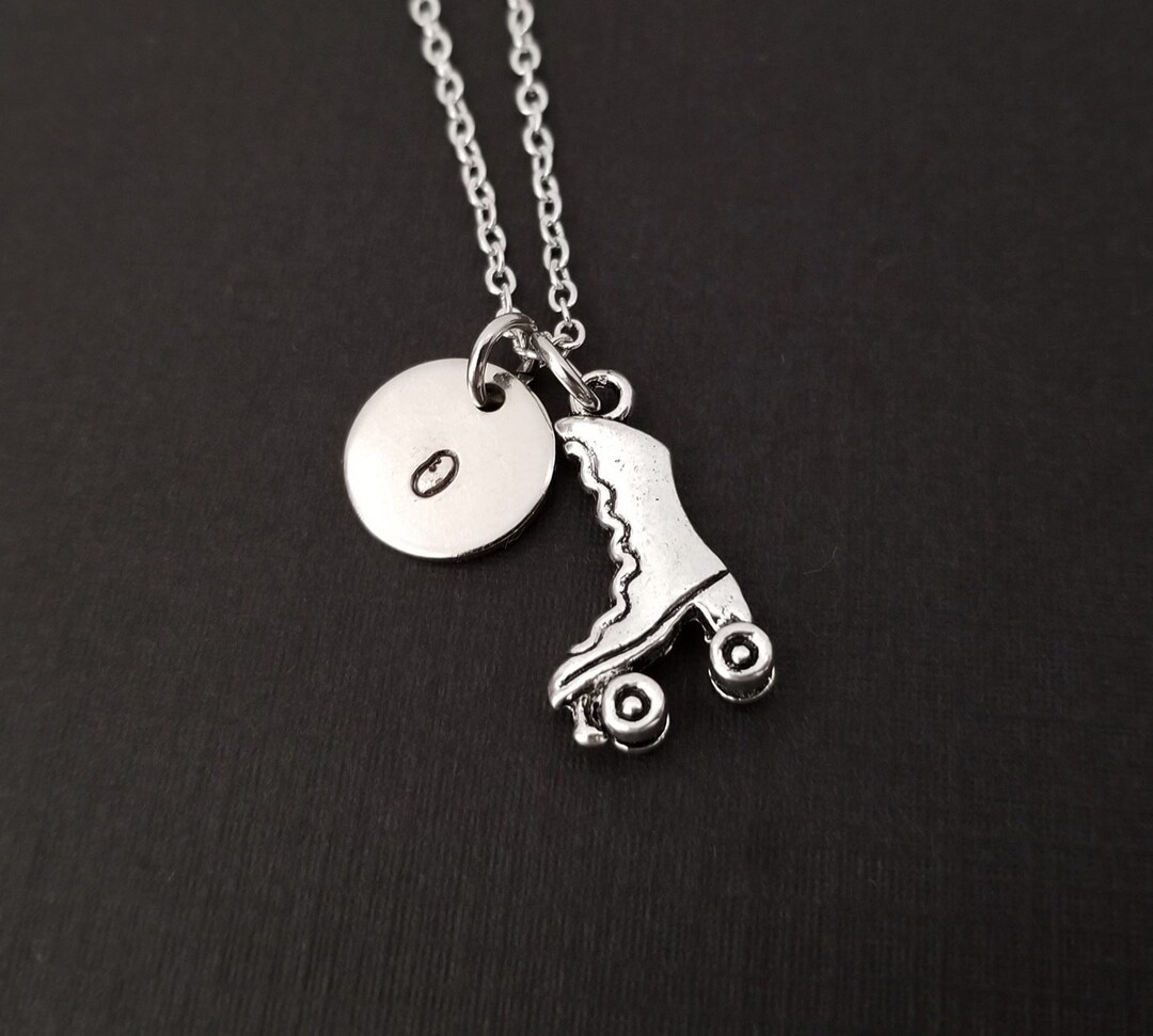 Roller Skate Necklace Skater Charm Necklace Personalized - Etsy