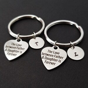 Two Father Daughter Keychains Gift for Dad Custom Gift Gift for ...