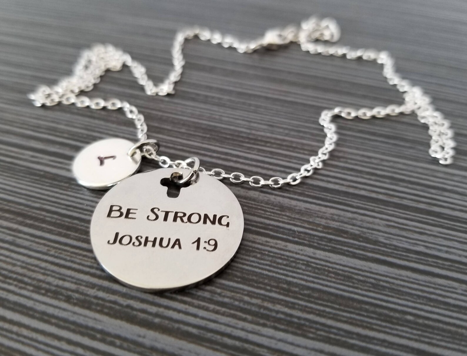Joshua 1:9 Necklace Be Strong Necklace Religious Necklace - Etsy