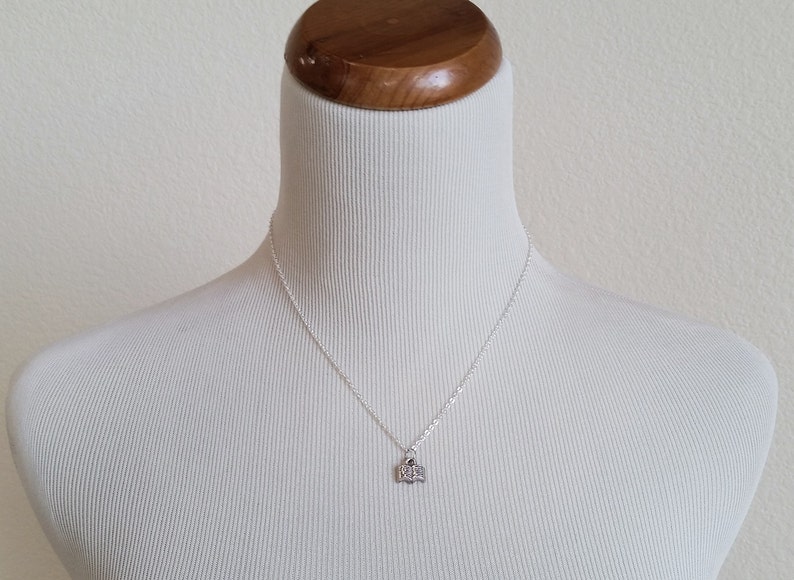 Silver Book Necklace - Open Book Charm Necklace - Personalized Necklace ...