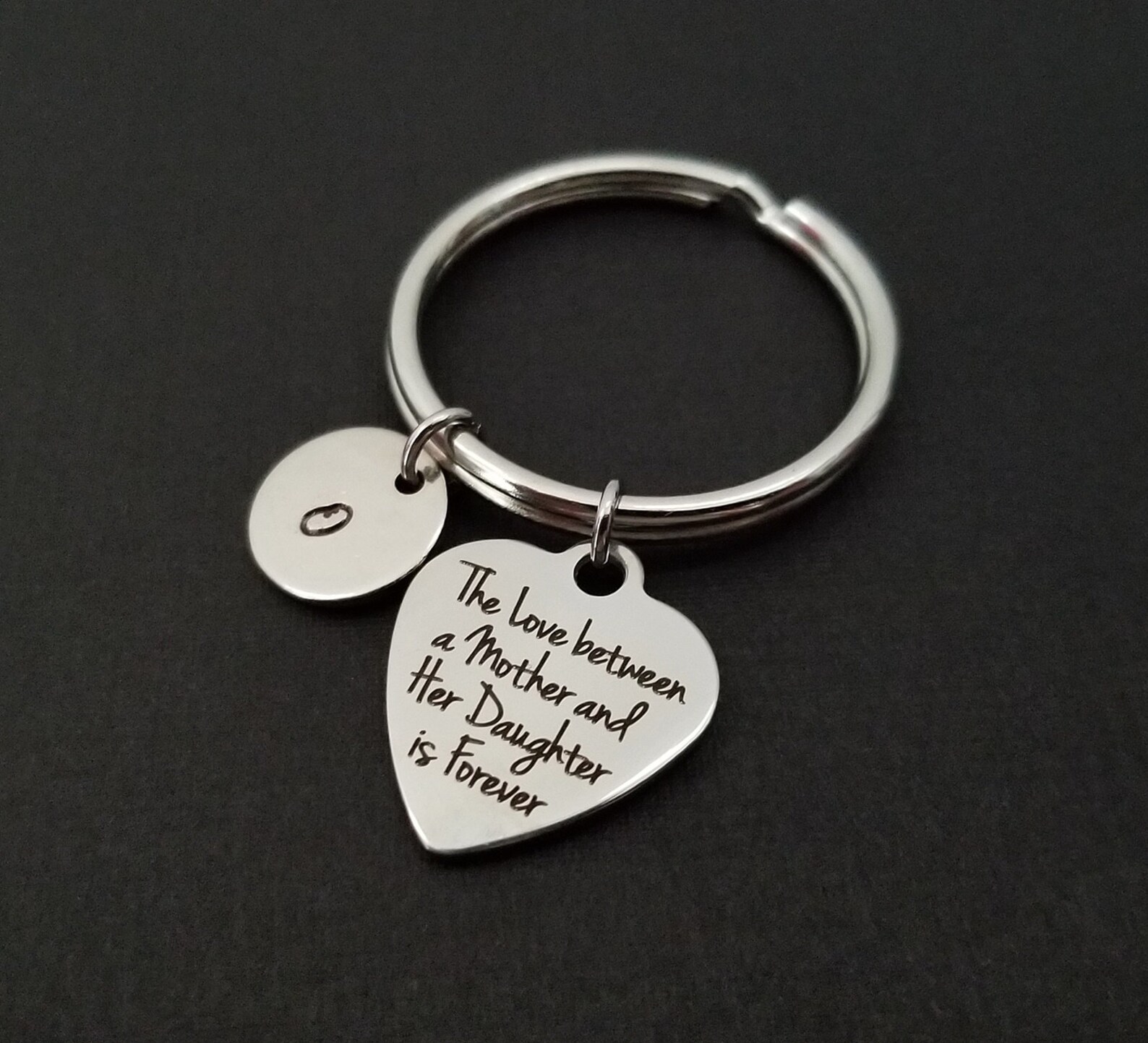 Two Mother Daughter Keychains Gift for Mom Keychain Custom | Etsy