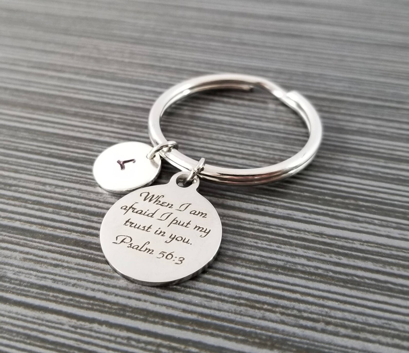 Custom Keychain Bible Verse Keychain Custom Gift Psalm | Etsy