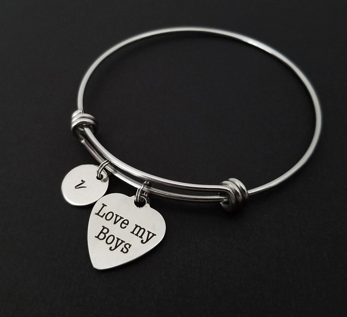 Maman Bracelet mère fils Bracelet Bracelet à breloque | Etsy