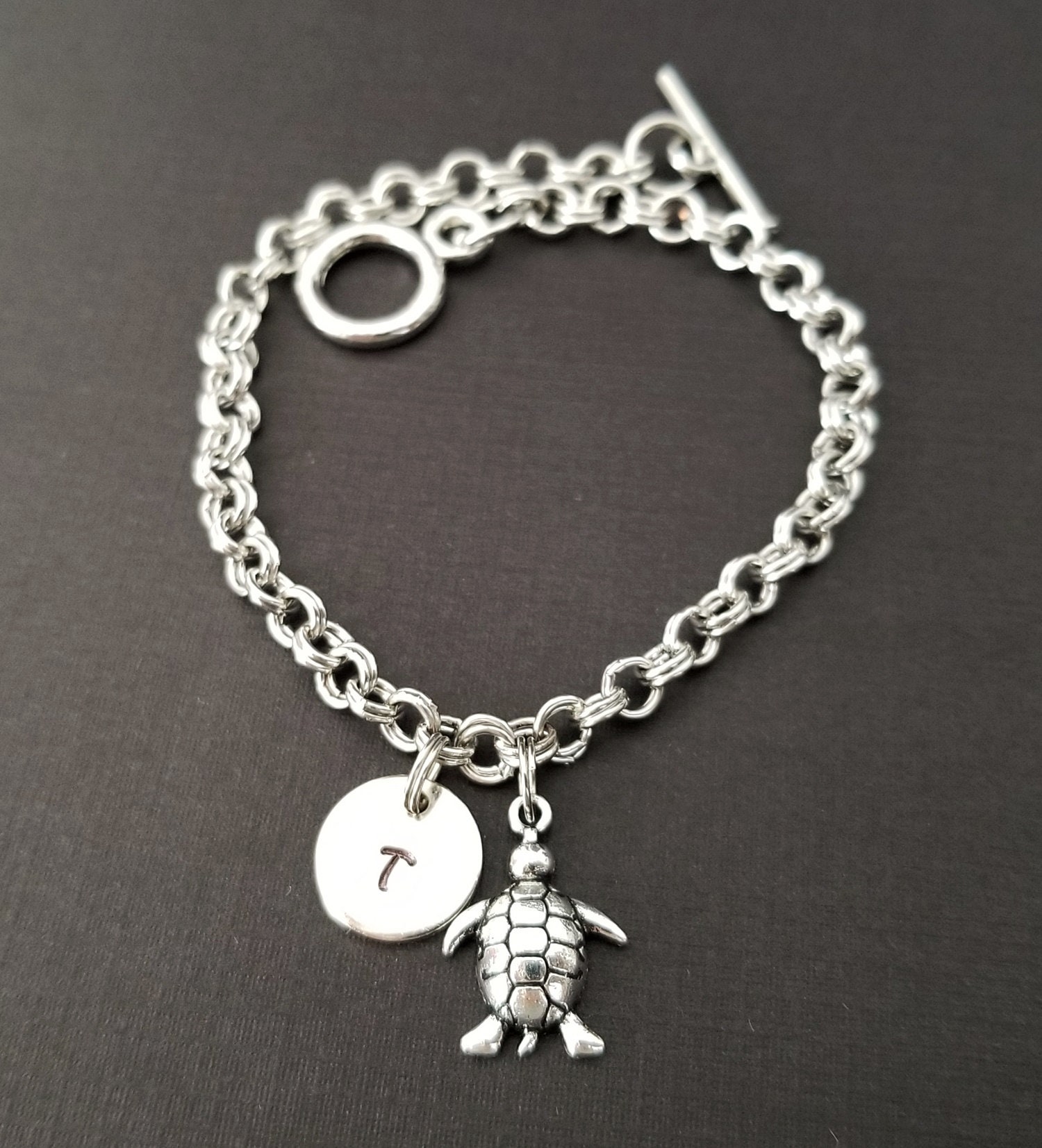 Turtle Jewelry Turtle Charm Bracelet Turtle Bracelet - Etsy