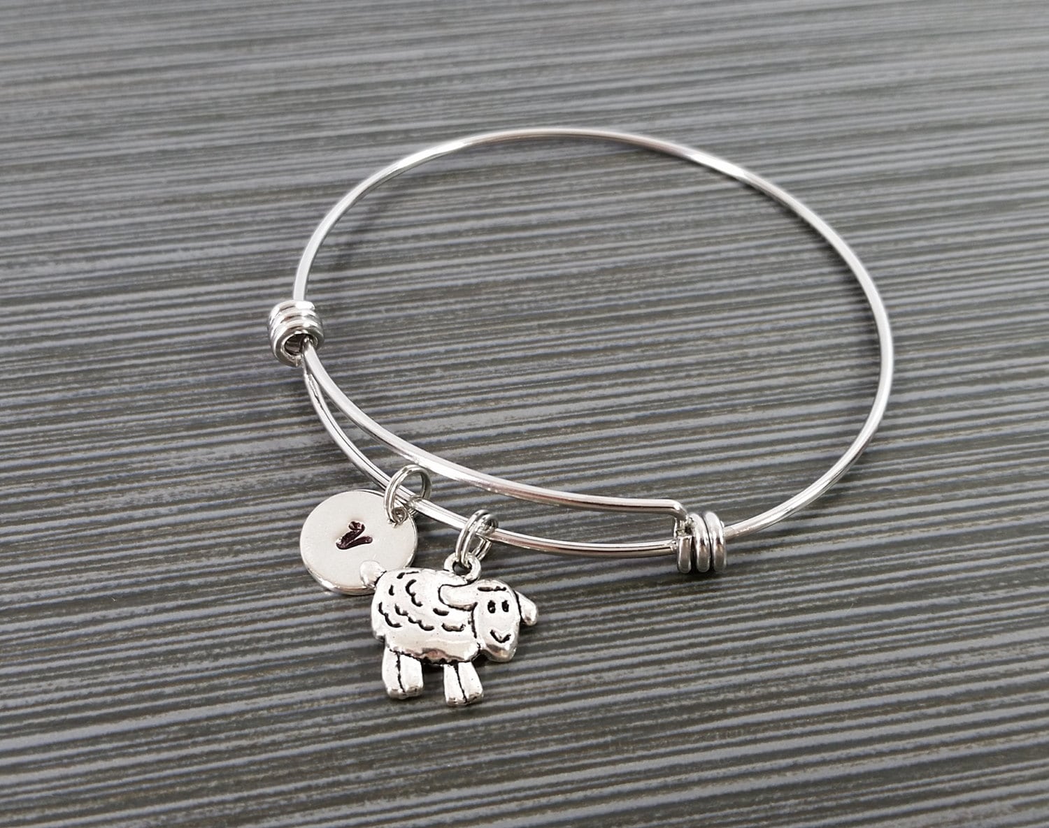 Sheep Bangle Sheep Charm Bracelet Expandable Bangle - Etsy
