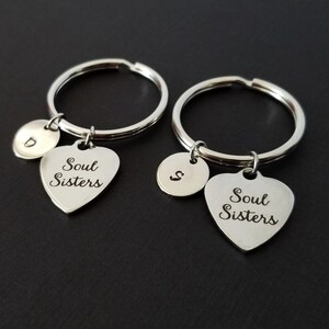 Two Soul Sisters Keychains Soul Sister Keychains Gift for Sister Custom ...