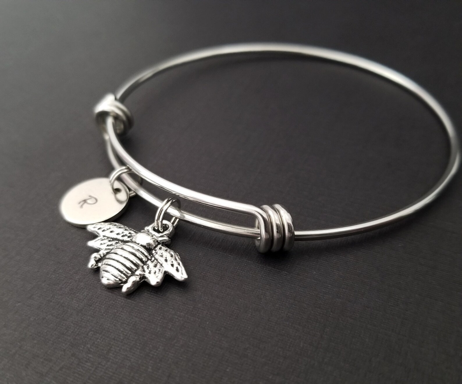 Bumblebee Bangle Bee Charm Bracelet Expandable Bangle | Etsy