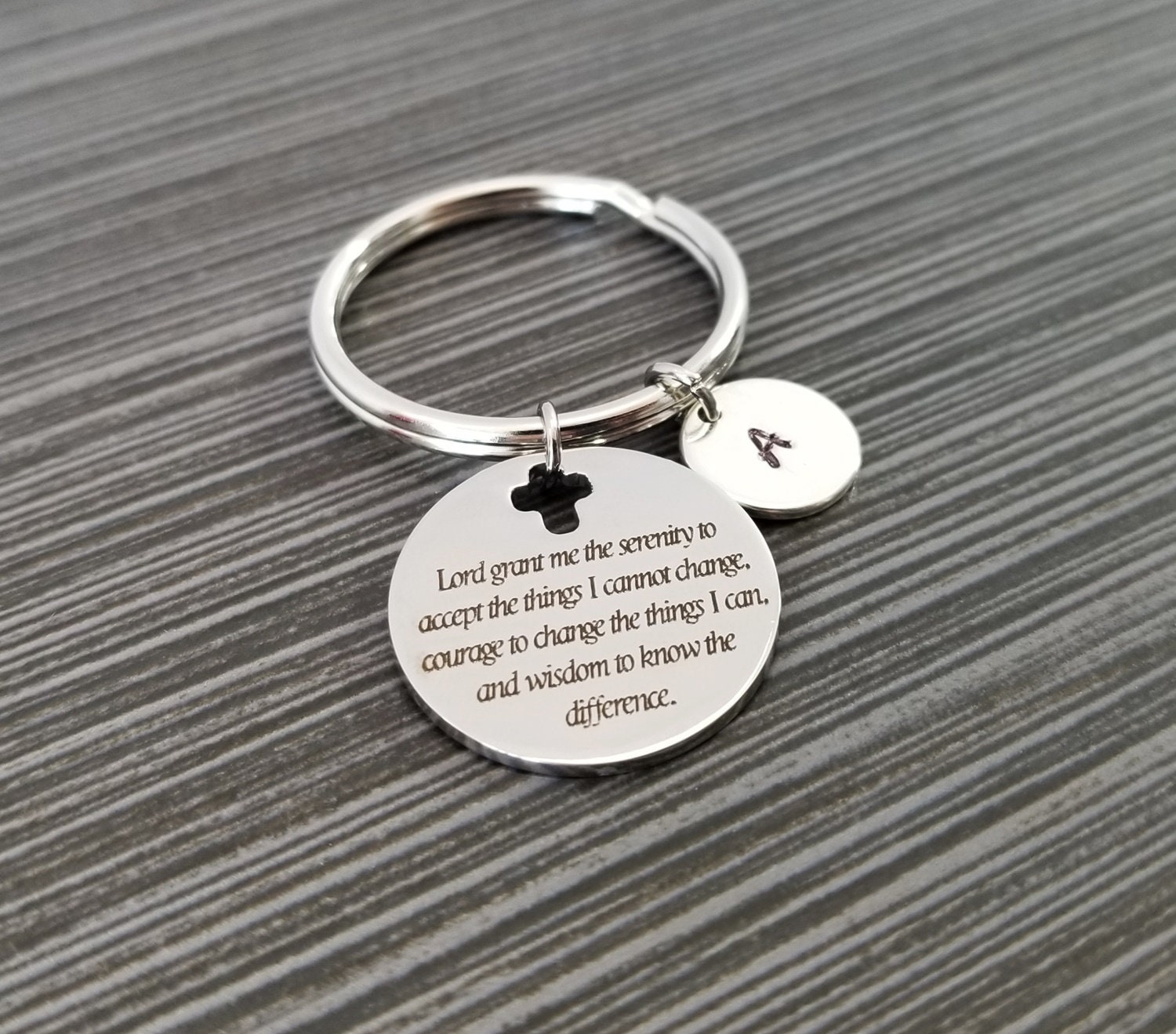 Serenity Prayer Keychain Serenity Keychain Custom Gift | Etsy