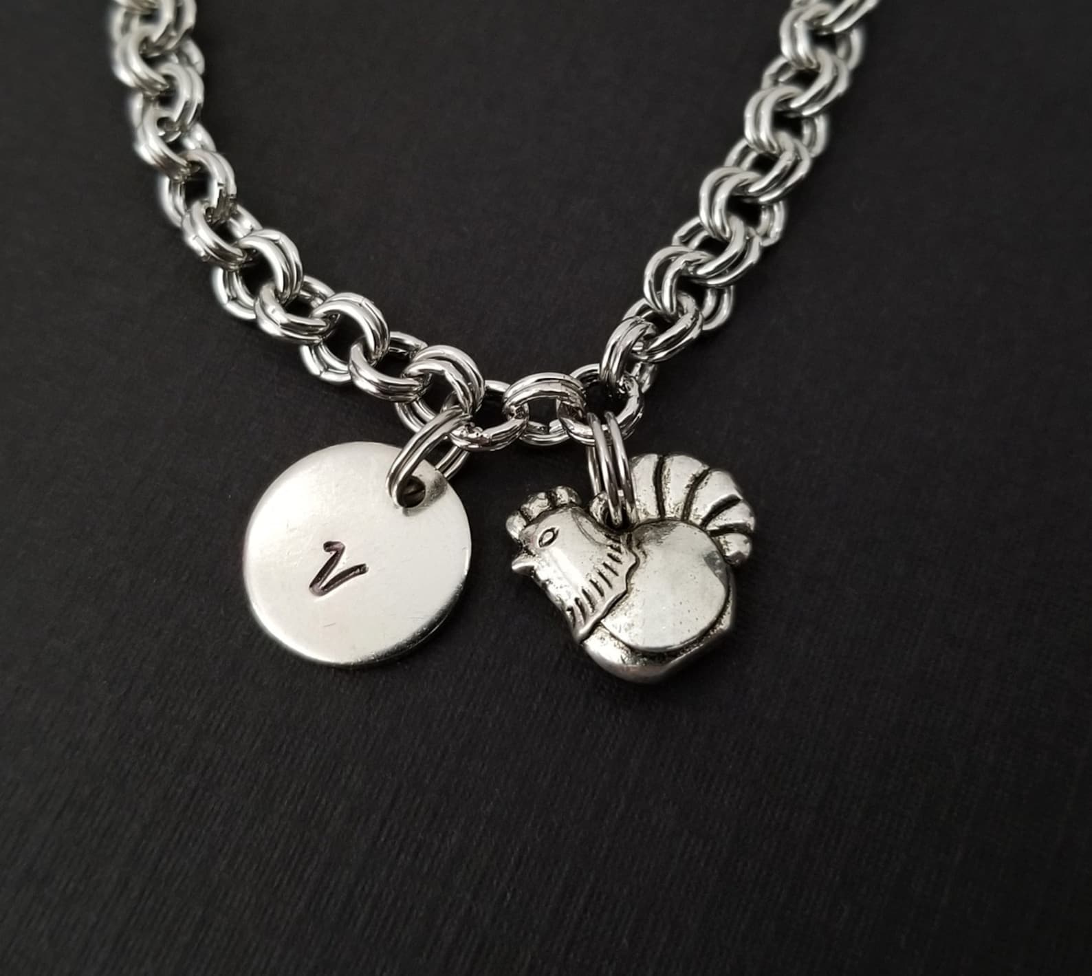 Chicken Jewelry Hen Charm Bracelet Chicken Bracelet Hen - Etsy.de