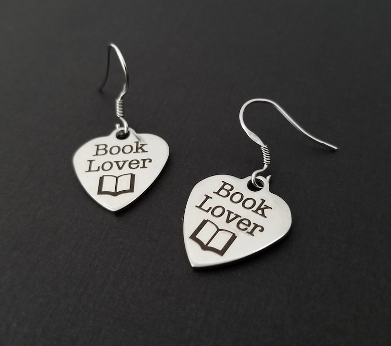 Book Lover Earrings Librarian Charm Earrings Teacher Gift | Etsy