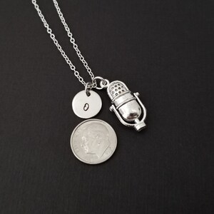 Microphone Necklace - Radio DJ Necklace - Personalized Necklace ...