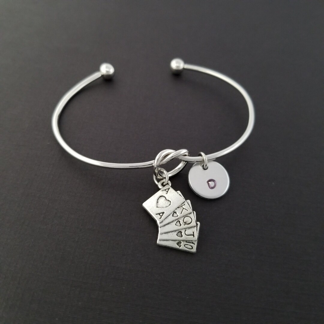 Poker Bracelet - Deck of Cards Bangle - Playing Card Bracelet - Vegas ...