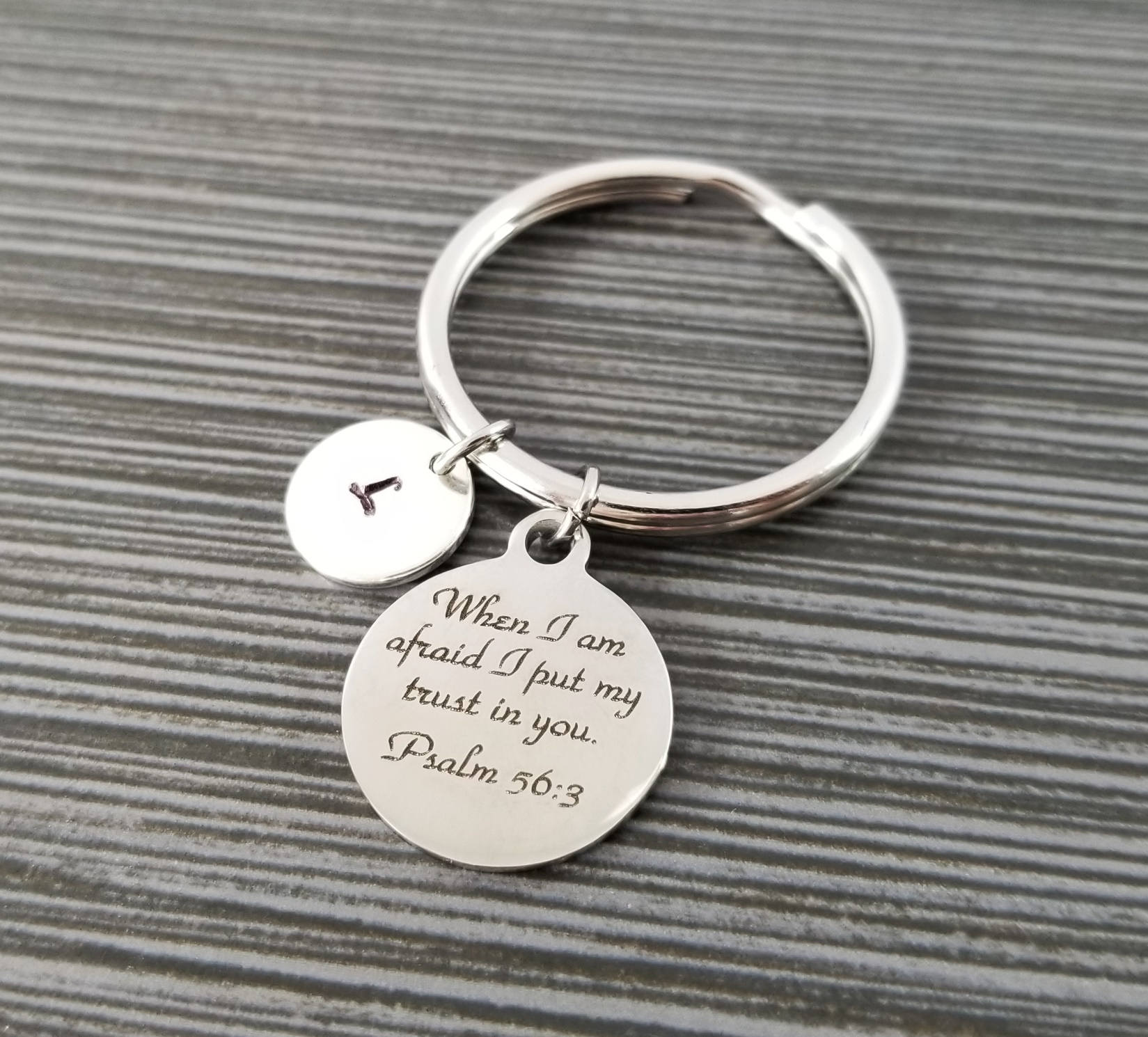 Custom Keychain Bible Verse Keychain Custom Gift Psalm | Etsy