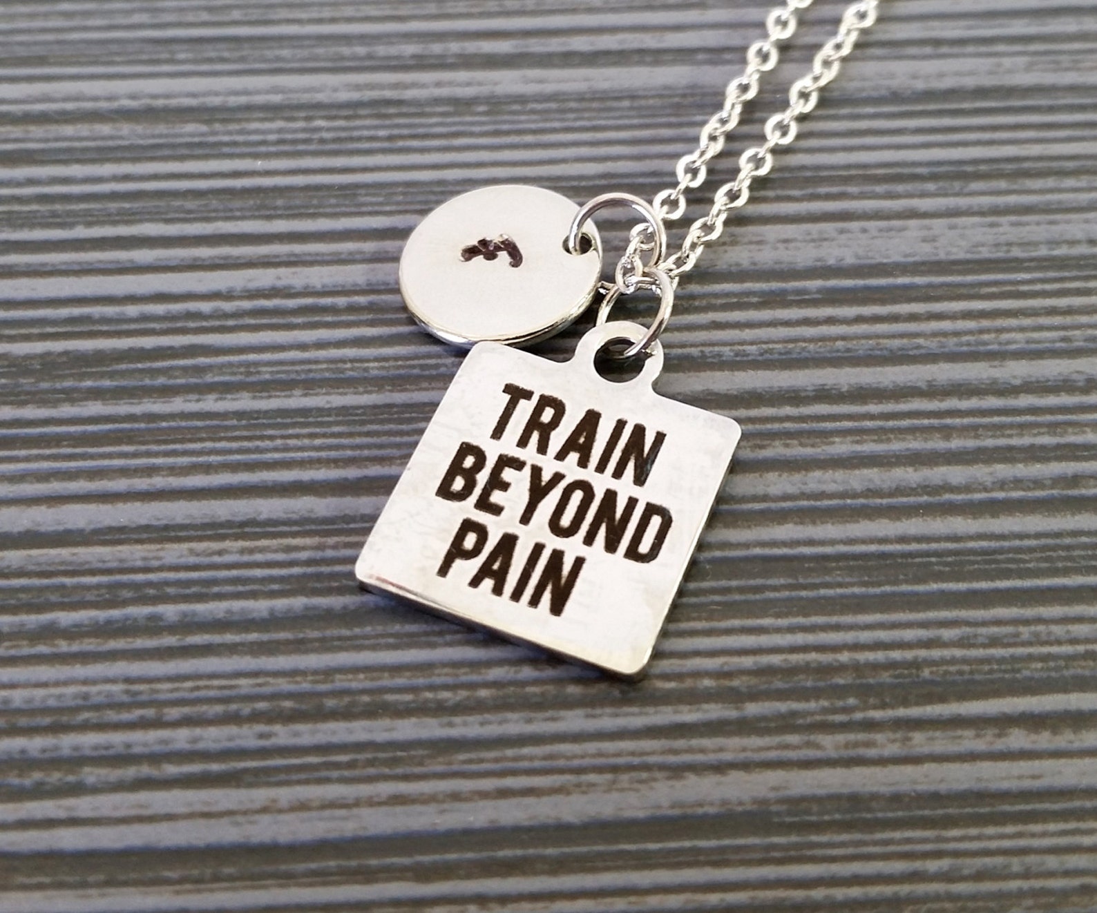 Stainless Steel Train Beyond Pain Necklace Weight Lifting - Etsy