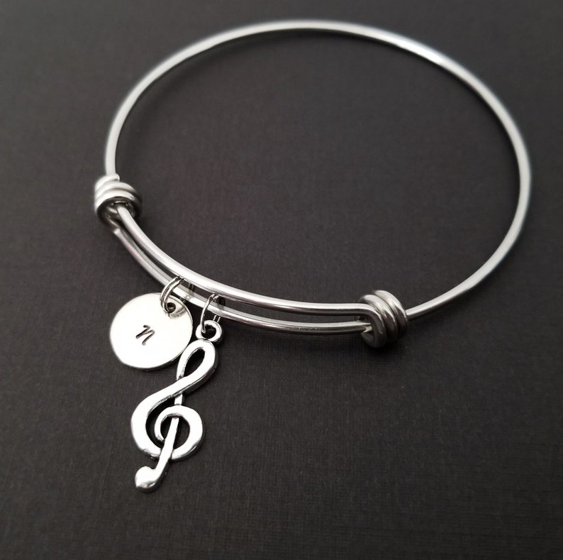Music Note Bracelet Treble Clef Bracelet Personalized - Etsy