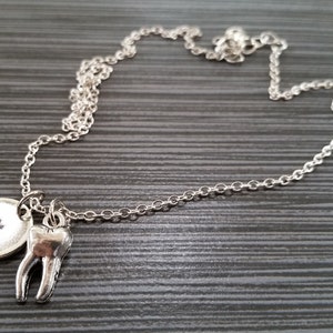 Silver Tooth Necklace - Dental Assistant Necklace - Personalized ...