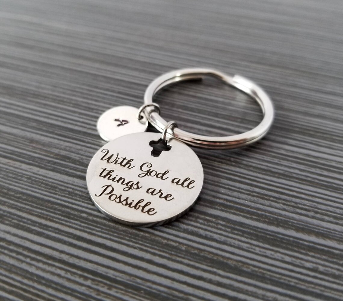 Custom Keychain Bible Verse Keychain Custom Gift With | Etsy