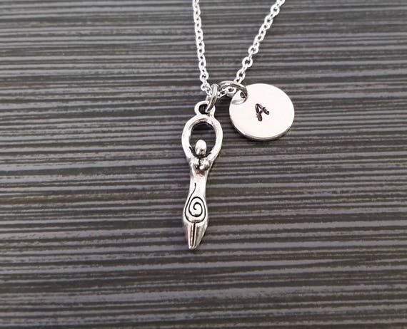 Silver Fertility Necklace Goddess Charm Necklace | Etsy