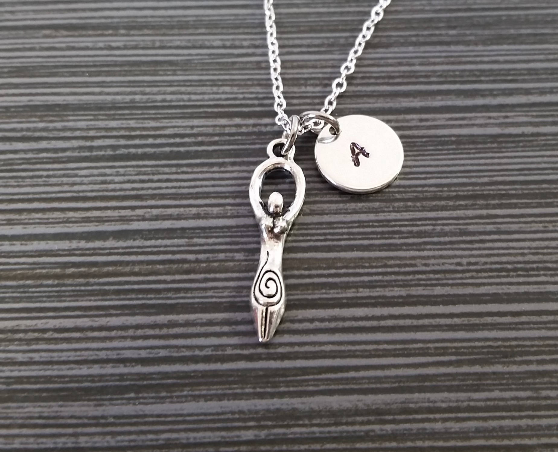 Silver Fertility Necklace Goddess Charm Necklace - Etsy