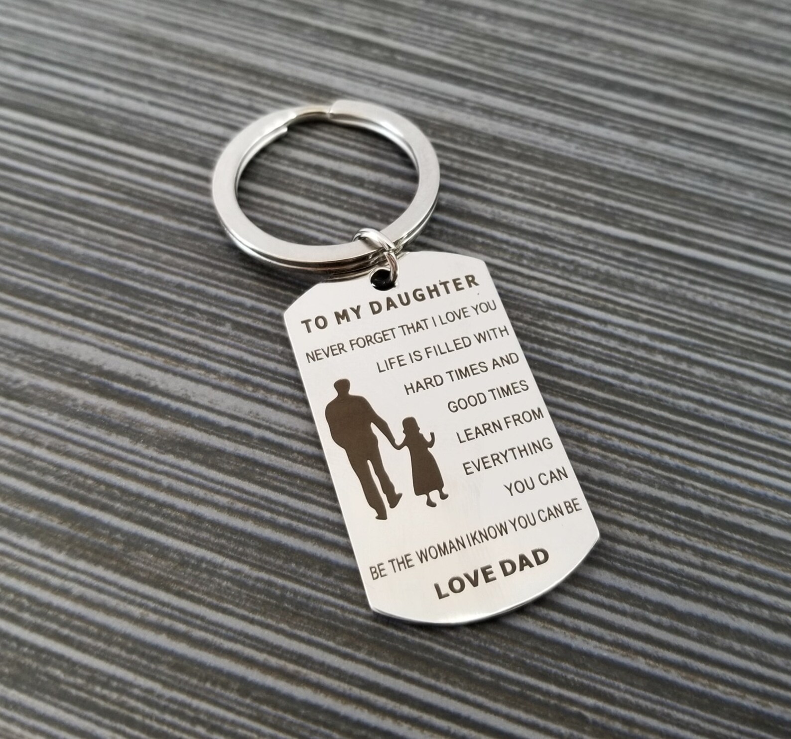 Father Daughter Keychain Gift for Dad Custom Gift Gift | Etsy