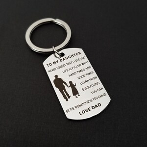 Father Daughter Keychain Gift for Dad Custom Gift Gift for Daughter ...