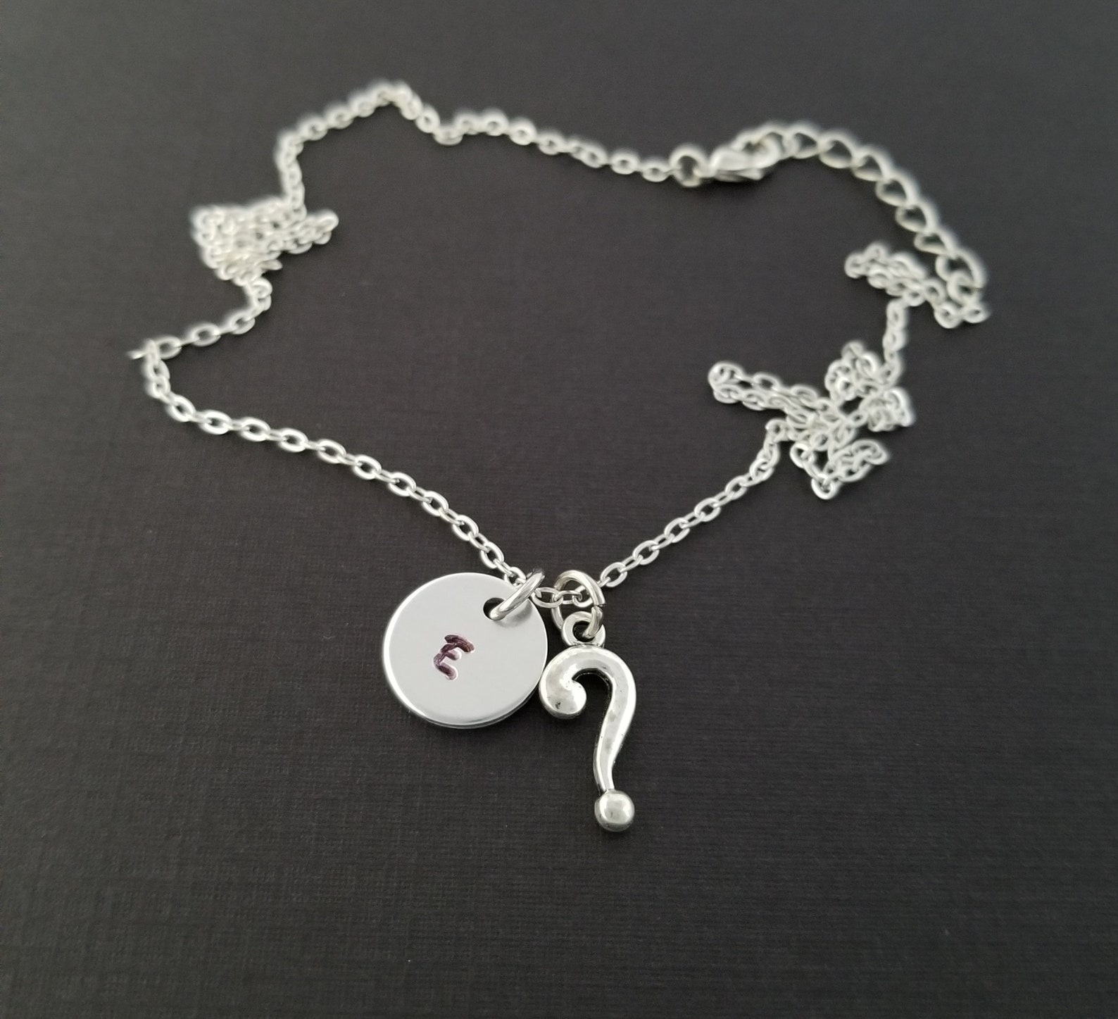 Question Mark Necklace - Question Pendant - Personalized Necklace ...
