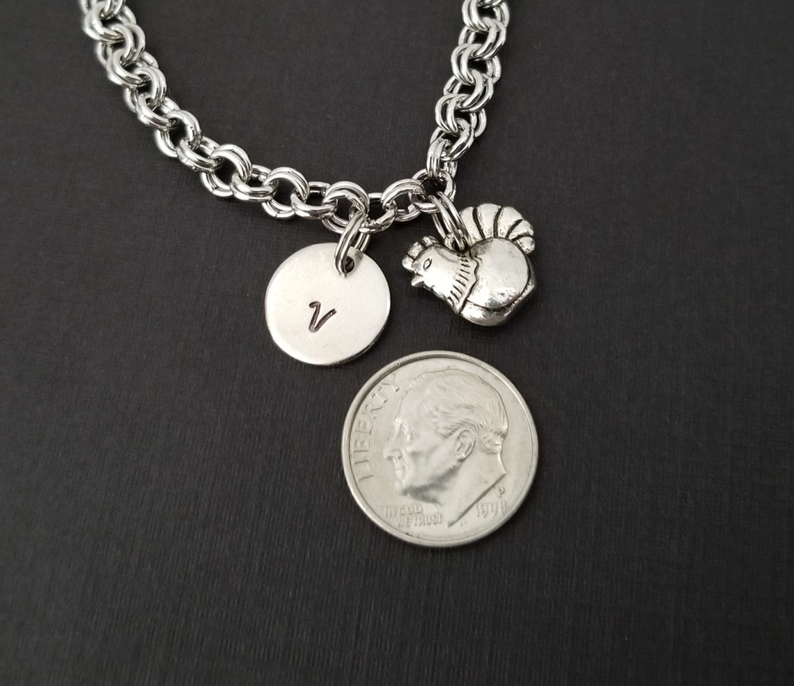 Chicken Jewelry - Hen Charm Bracelet - Chicken Bracelet - Hen Jewelry ...