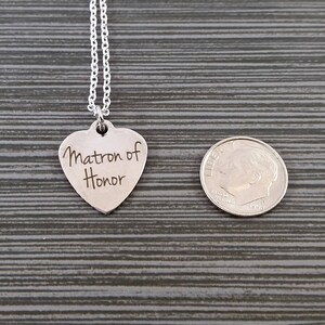 Matron of Honor Necklace Matron of Honor Charm Necklace Personalized ...