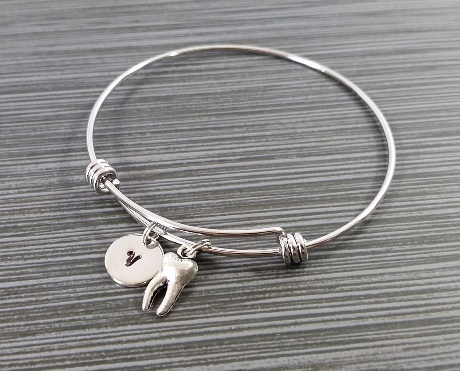 Silver Tooth Bracelet - Dentist Bracelet - Personalized Bracelet ...
