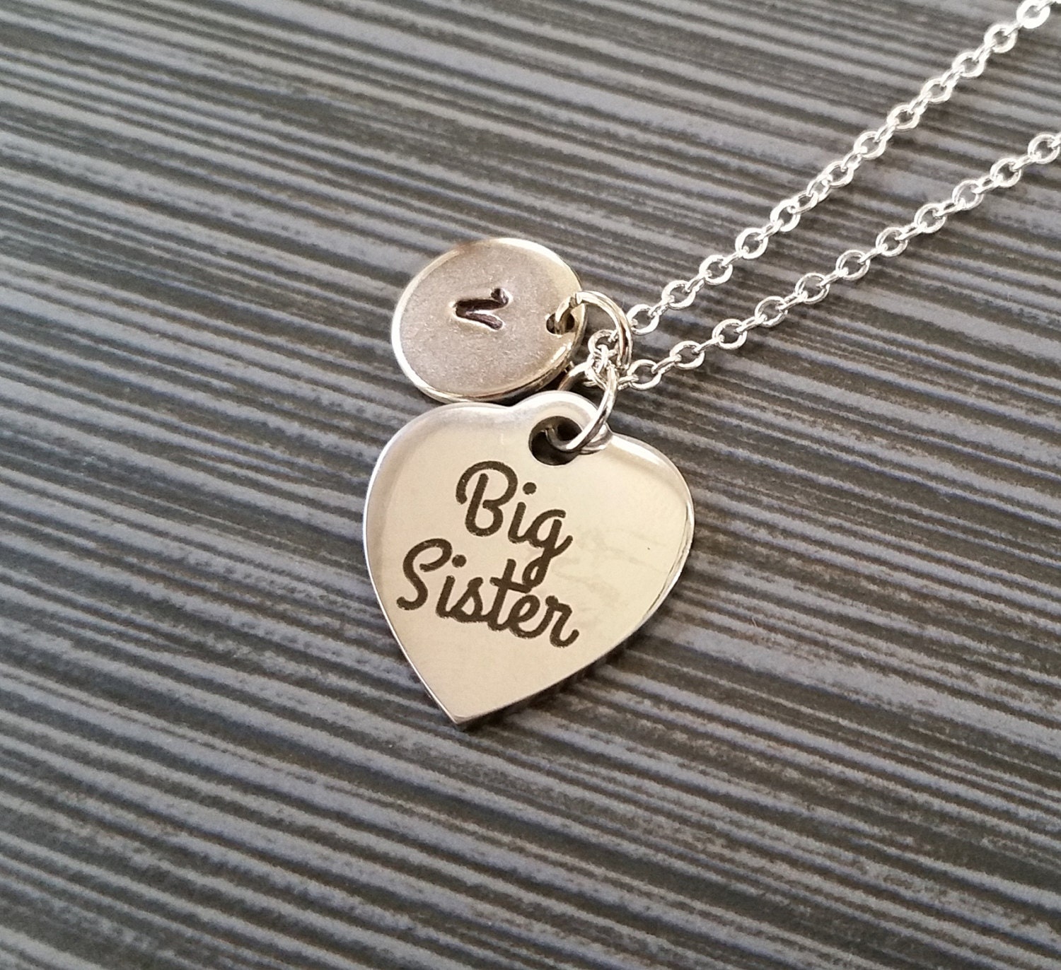 Two Sister Necklaces Big Sister Necklace Little Sister | Etsy
