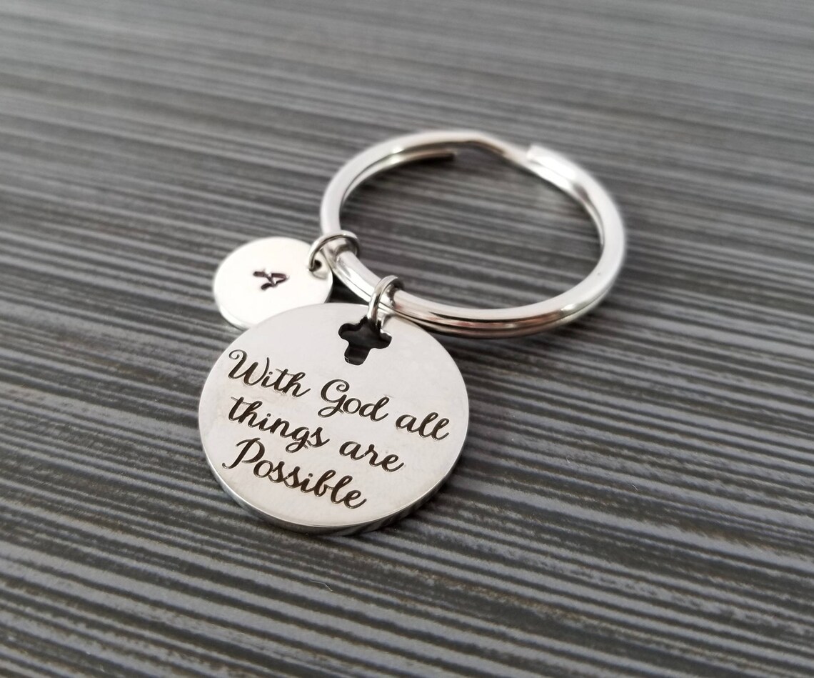 Custom Keychain Bible Verse Keychain Custom Gift With | Etsy
