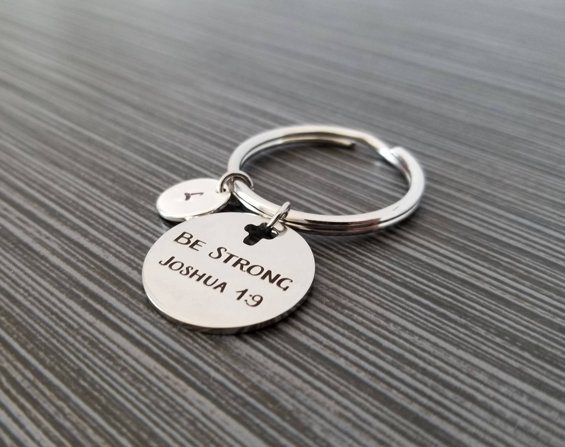 Joshua 1:9 Keychain Be Strong Keychain Custom Gift Bible | Etsy