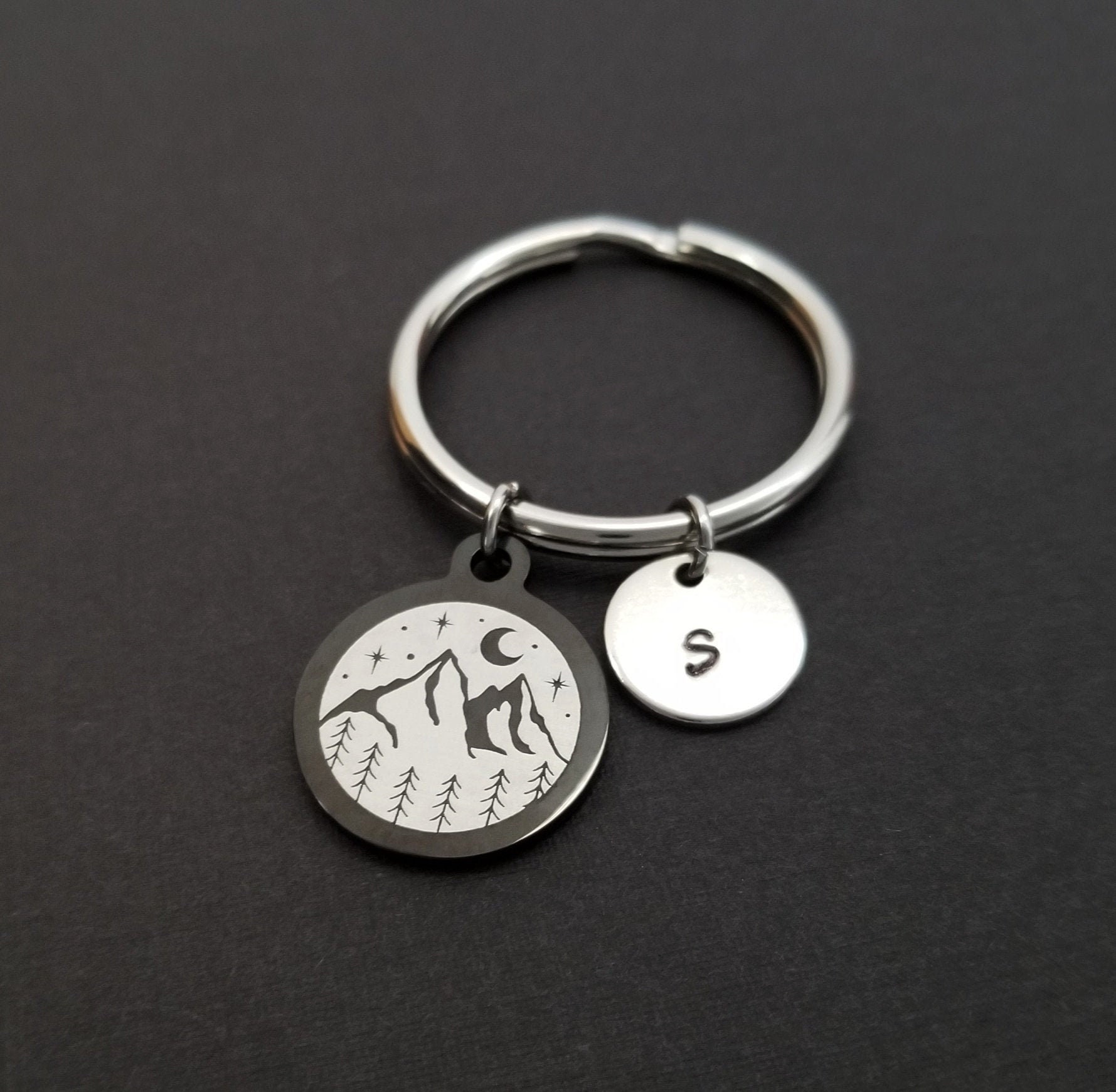 Mountain Scene Keychain Mountain Keychain Custom Gift | Etsy