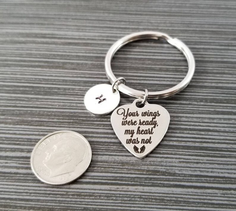 Remembrance Keyring Memorial Keychain Memory Key Ring - Etsy