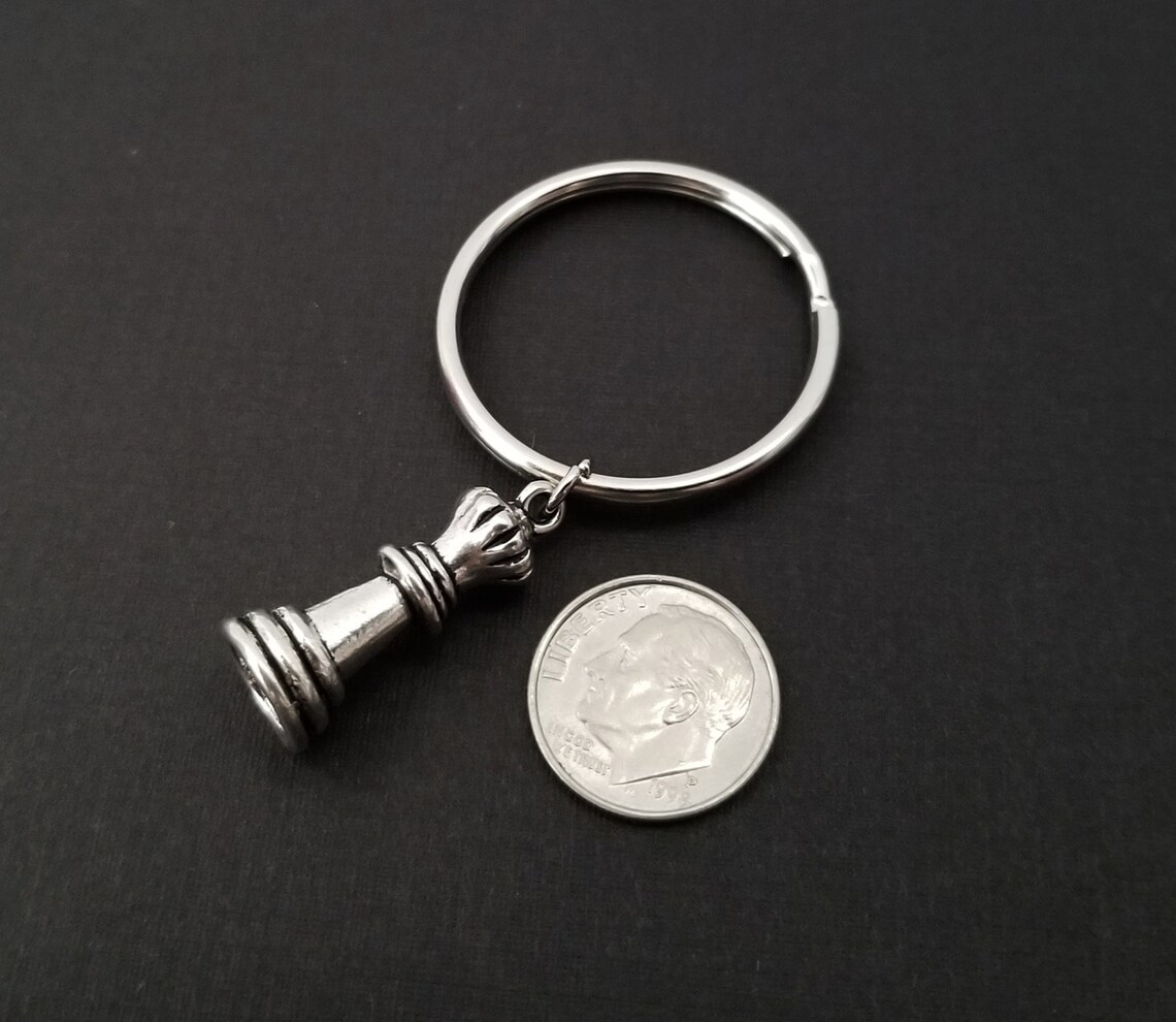 Chess Keychain Custom Gift Silver Keychain 3D Chess - Etsy