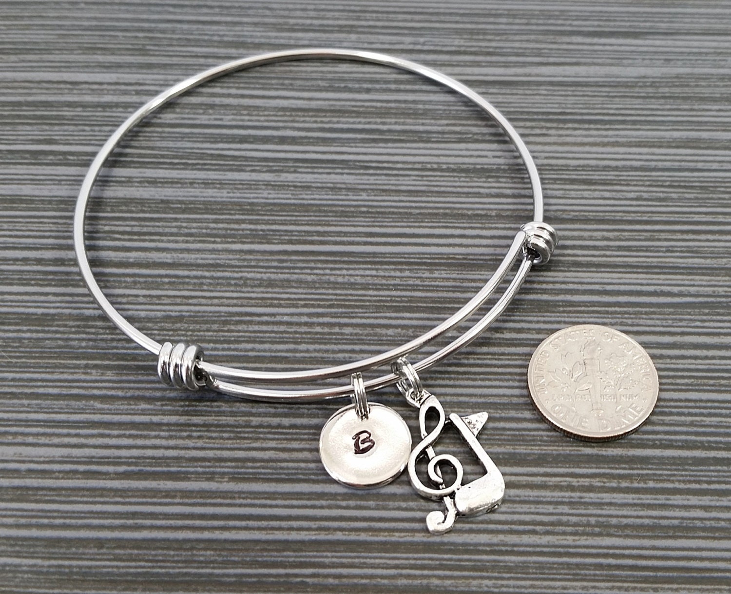 Silver Music Note Bracelet Treble Clef Bracelet - Etsy