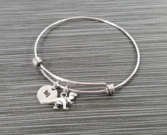 Dinosaur Bangle T-Rex Charm Bracelet Expandable Charm | Etsy