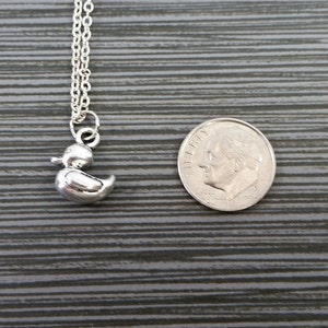 Silver Rubber Duck Necklace - Ducky Charm Pendant - Personalized ...